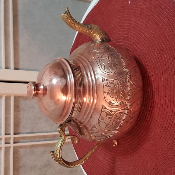unbranded | Kitchen | Vintage Middle Eastern Copper Tea Kettle W Solid ...